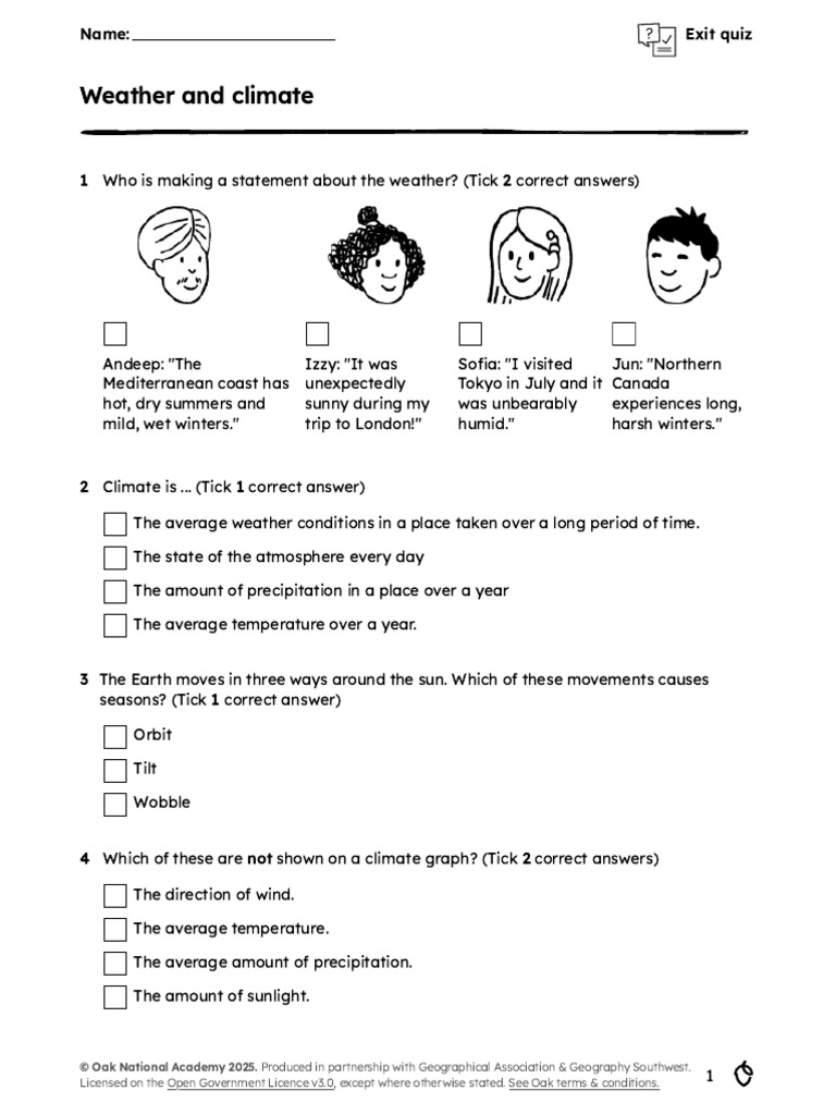 Exit Quiz Questions | PDF