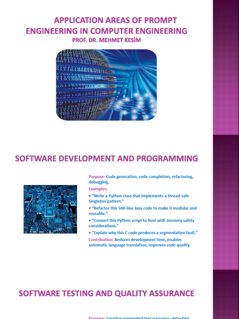 Application Areas of Prompt Engineering in Computer Engineering | PDF ...