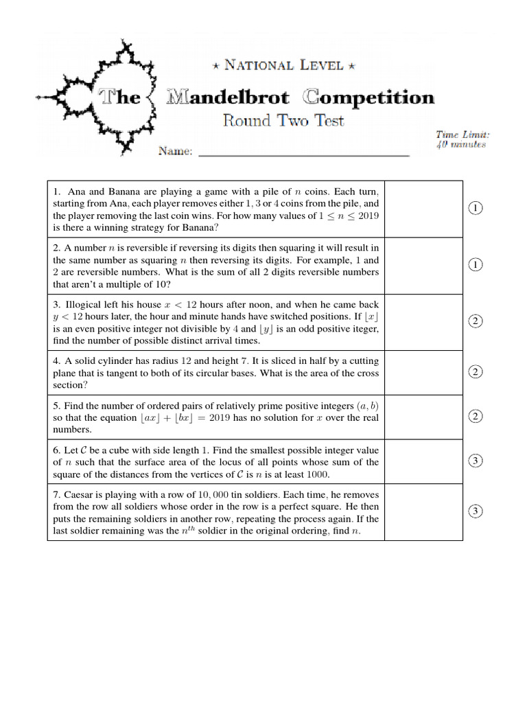 Winning Strategies and Math Puzzles | PDF