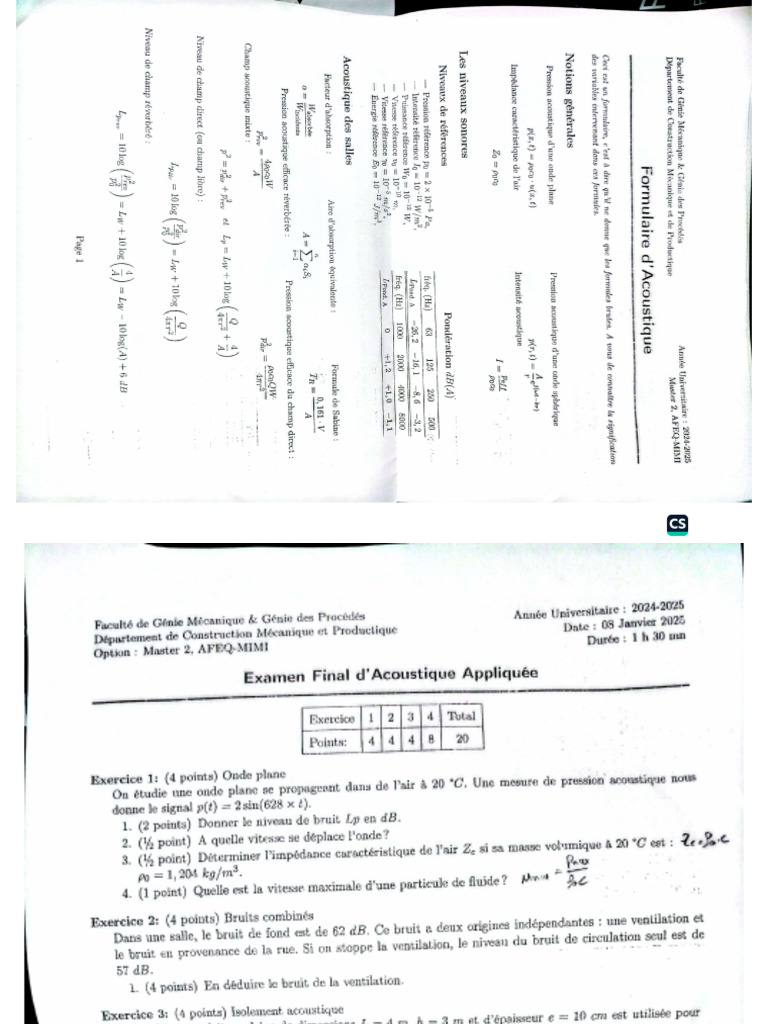 Exm_acoustique_20242025 | PDF