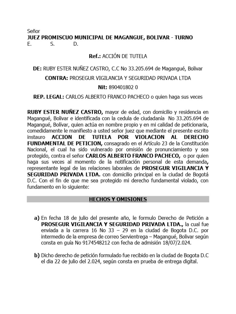 Tutela - Prosegur - Ruby | PDF