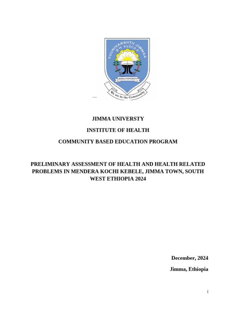 Health Assessment in Mendera Kochi 2024 | PDF | Non Communicable ...