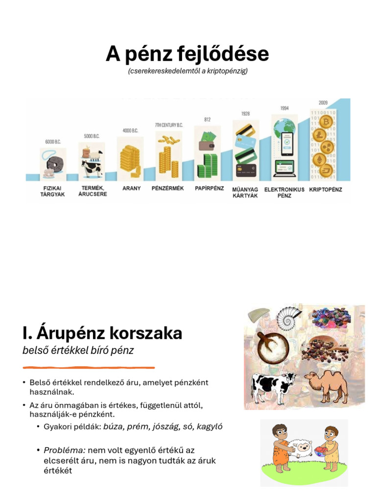 pénz fejlődése_jegyzet | PDF