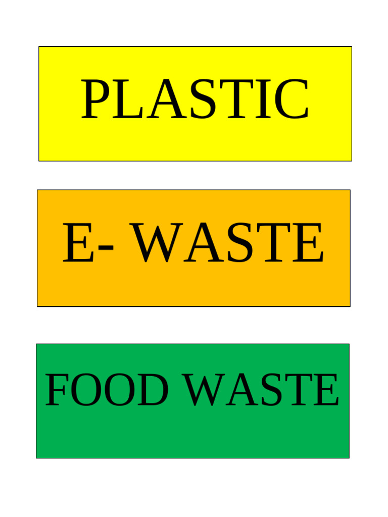 Garbage Labels | PDF