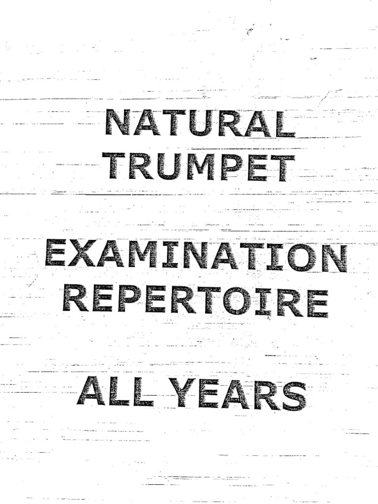 Natural Trumpet Repertoire | PDF