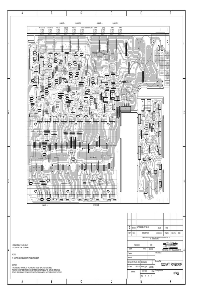 Ampeg SVT-4 PRO Power Amp Layout (Rev.0) | PDF