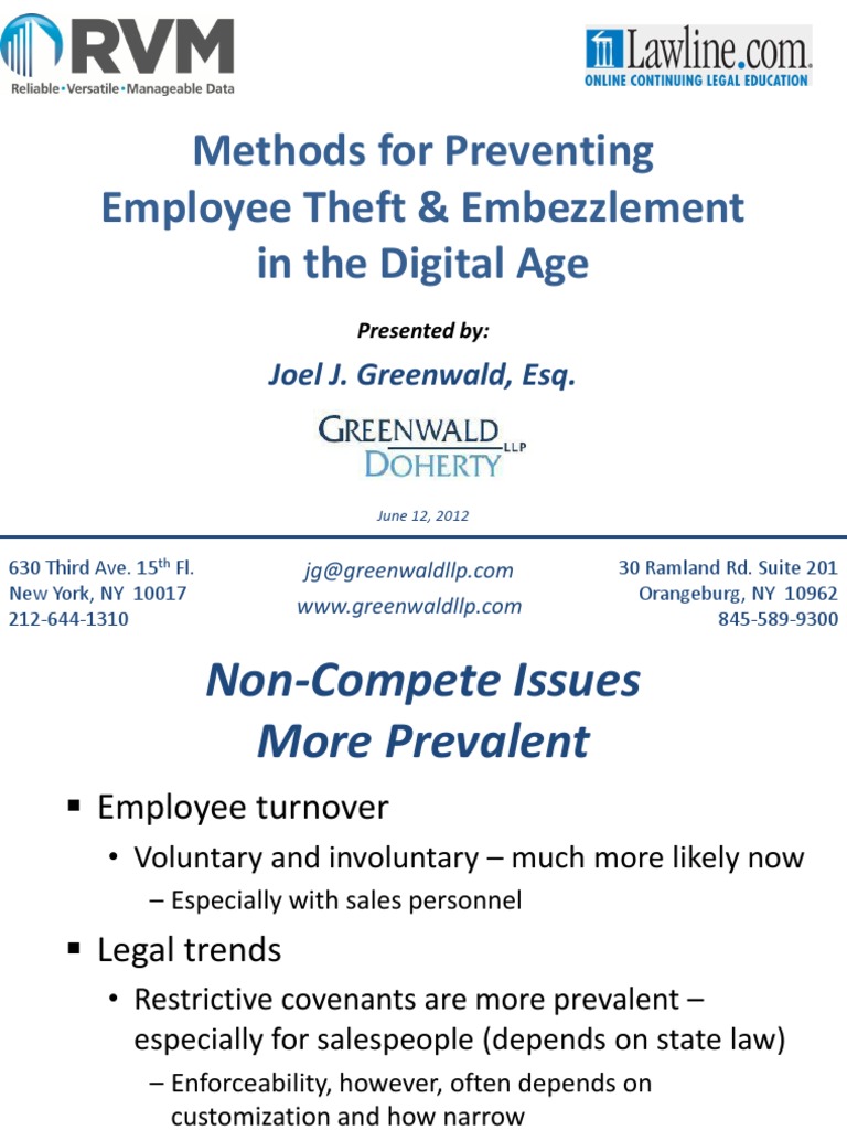 Preventing Employee Theft & Embezzlement | PDF | Computer Forensics ...