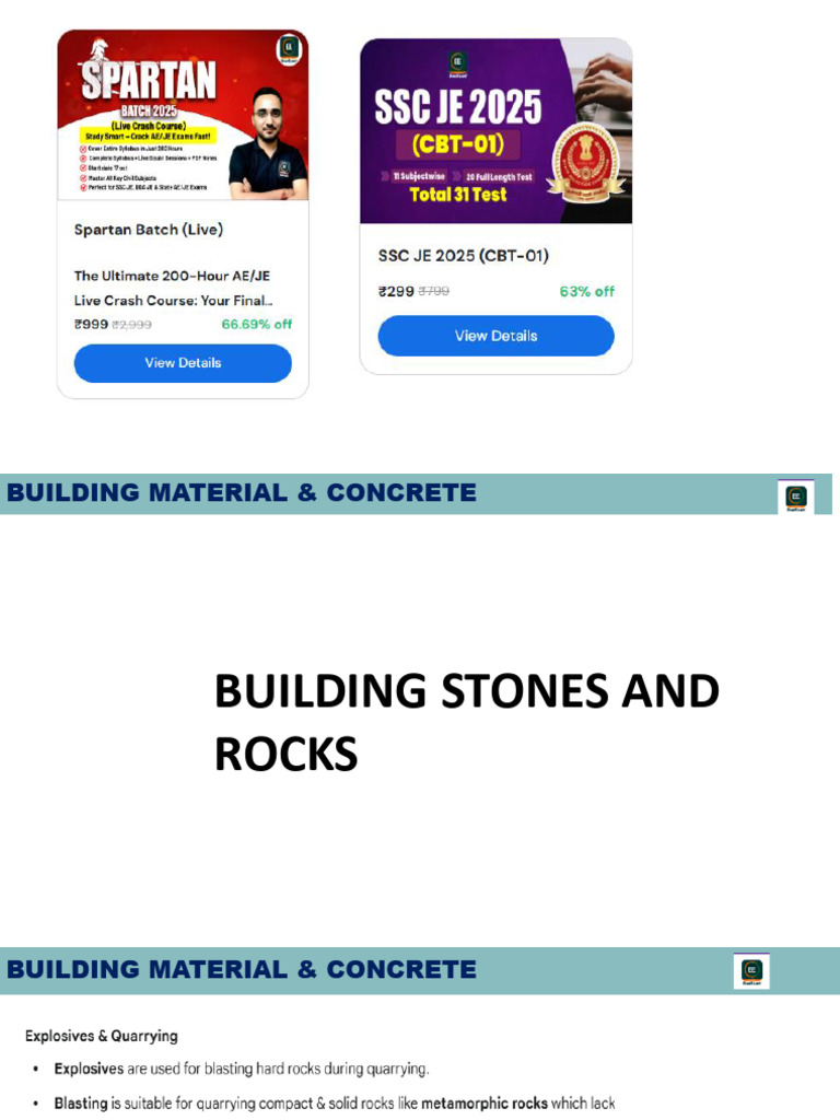 Building Material Crash Course | PDF | Concrete | Building Materials