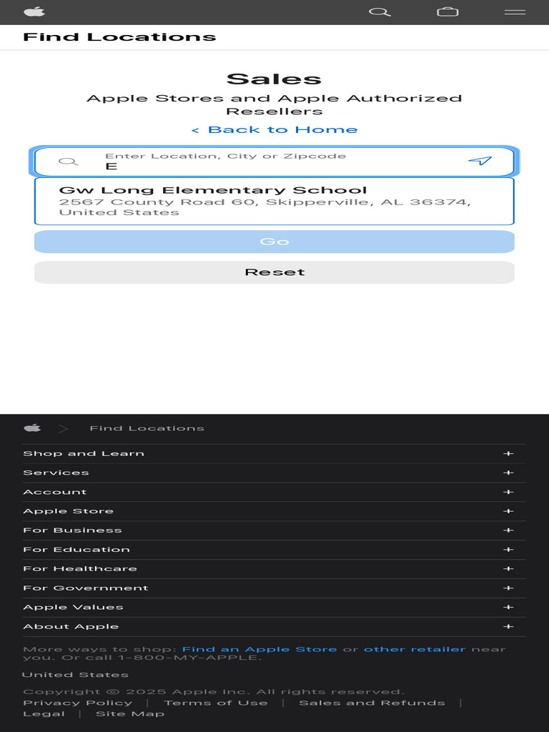 Sales - Find Locations - Apple | PDF