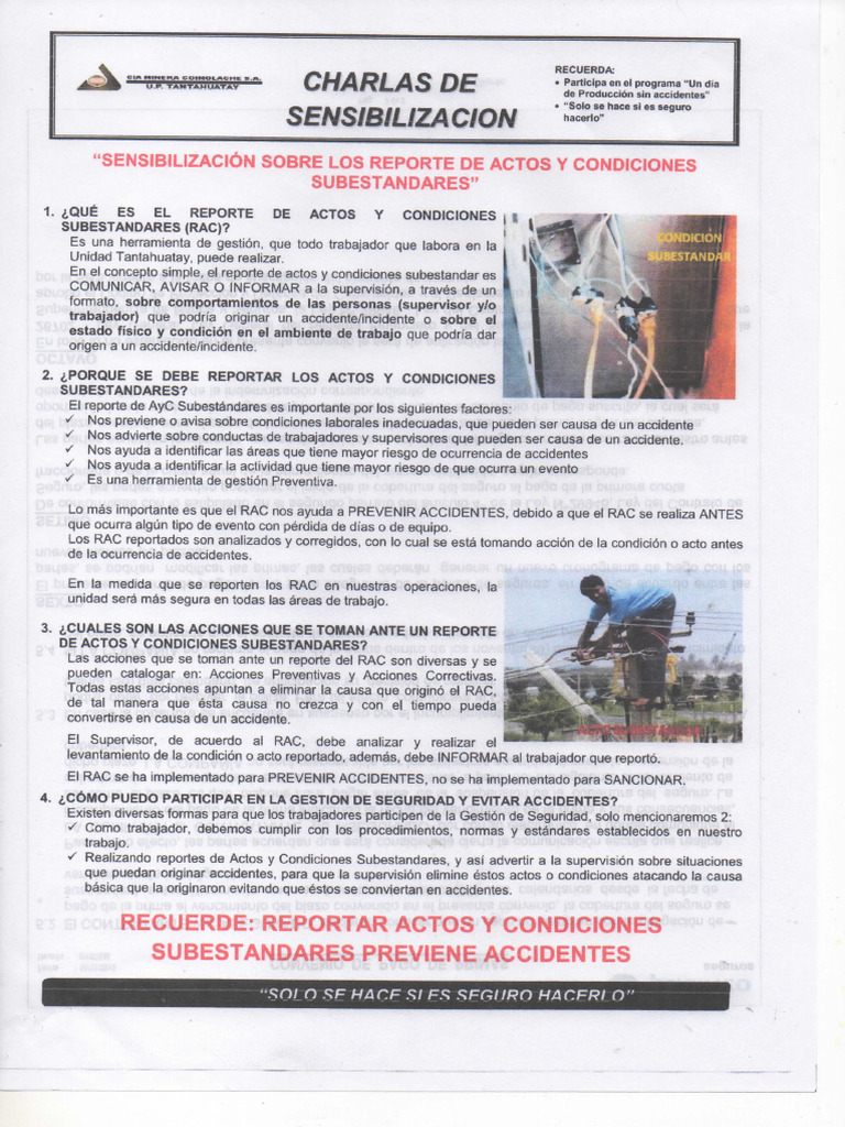 Charla de Sensibilizaciòn de RACS | PDF