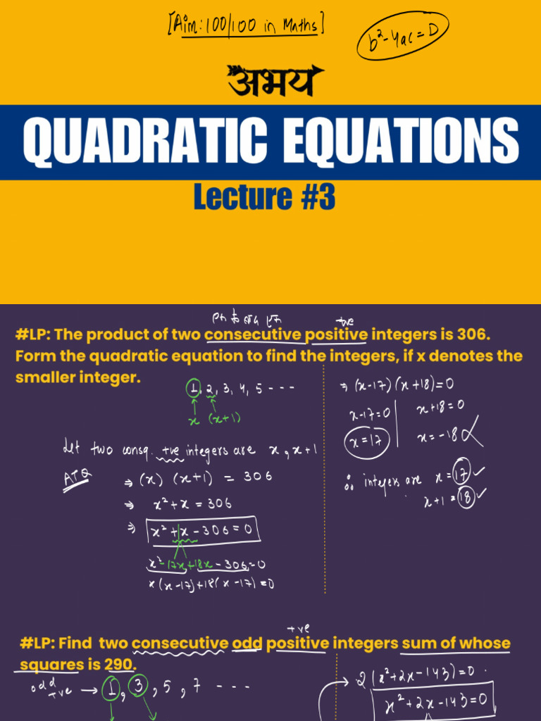 Quadratic Equation 03 @Genius_hub_official_01 (1) (1) | PDF