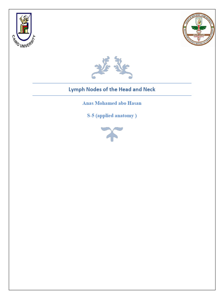 Superficial and Deep Cervical Lymph Nodes DETAILED | PDF | Neck | Human ...