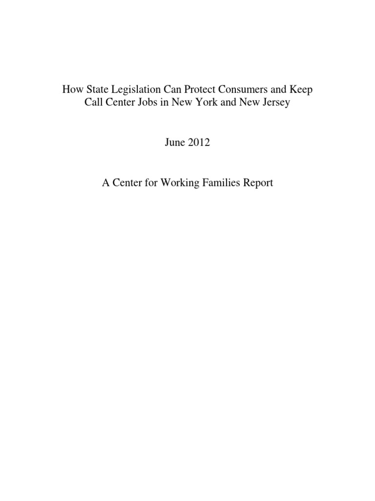 Final CWF Report | PDF | Offshoring | Call Centre