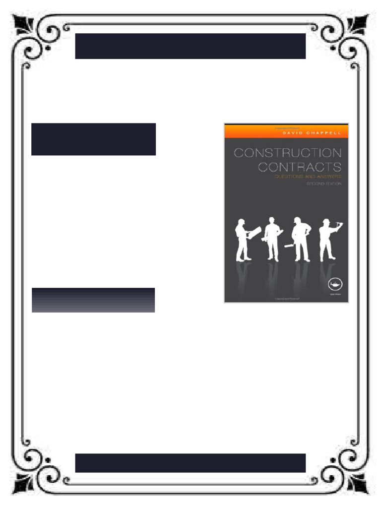 Construction Contracts Questions and Answers 2nd Edition David Chappell ...
