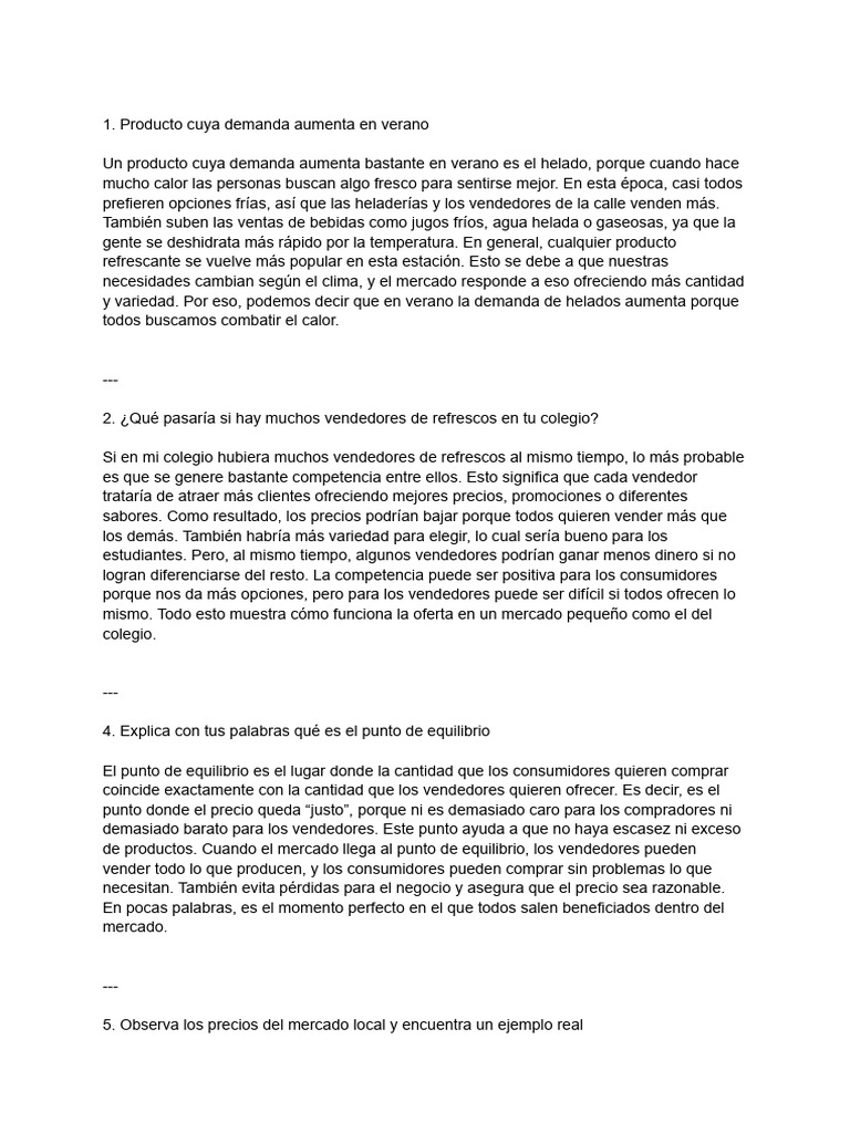 Última Tarea de CCSS Parte 2-1 | PDF | Mercado (economía) | Oferta y demanda