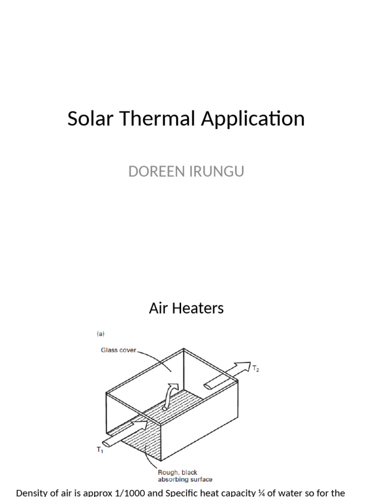 Solar Thermal Applications Overview | PDF
