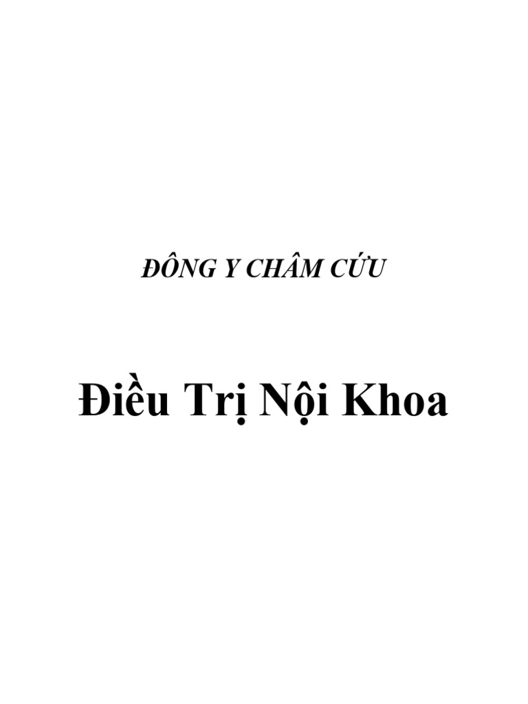 Cham Cuu Dieu Tri Noi Khoa Le Van Suu | PDF