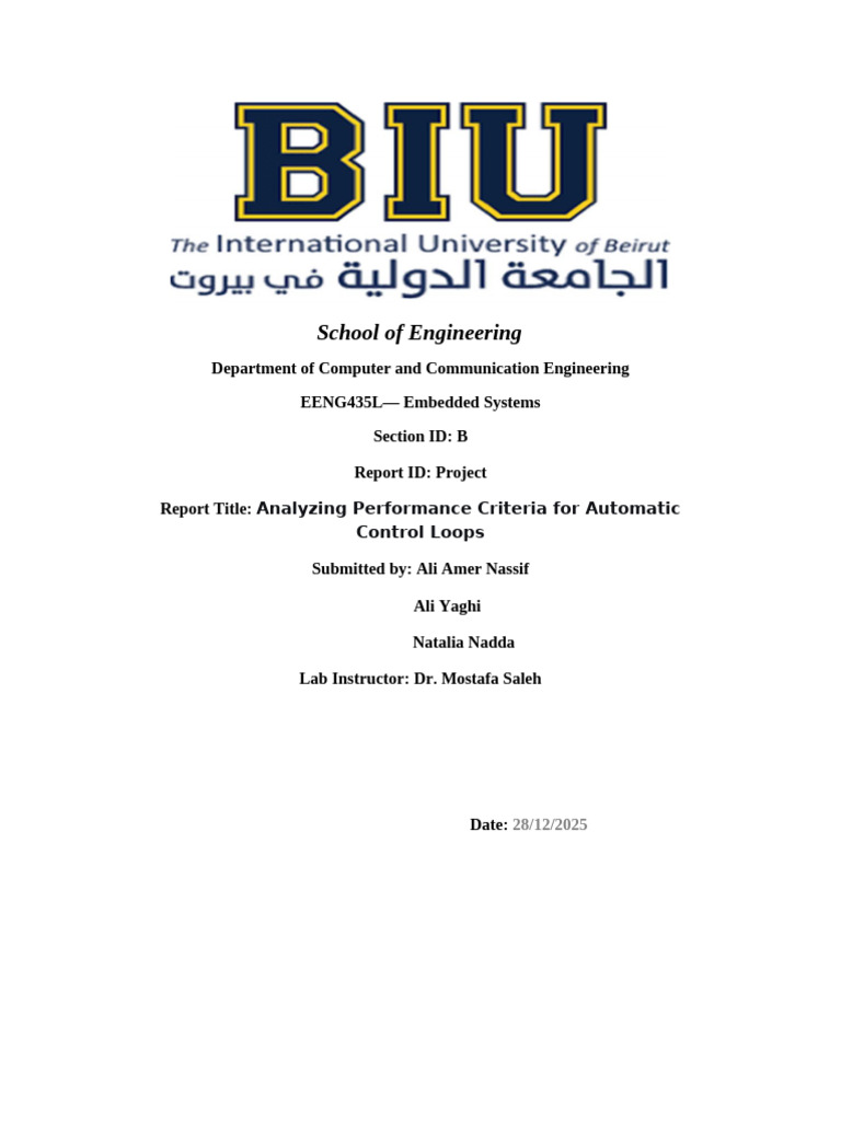 Fall(25-26)_BIU_Project_Report - Copy | PDF | Central Processing Unit ...