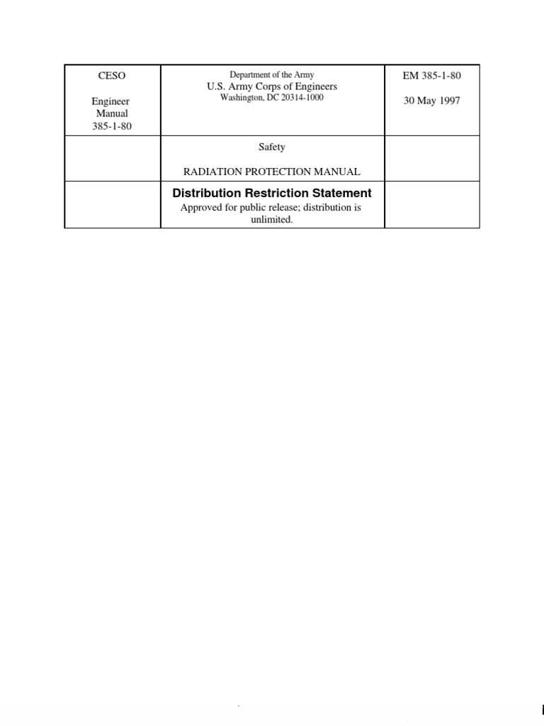 Radiation Protection Manual | PDF
