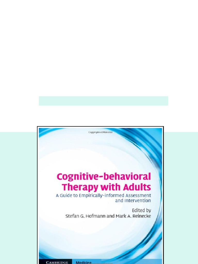 (Ebook) Cognitive-behavioral Therapy with Adults: A Guide to ...