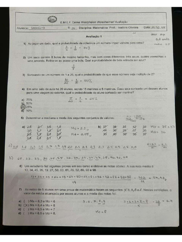 Gabarito provas 91 | PDF