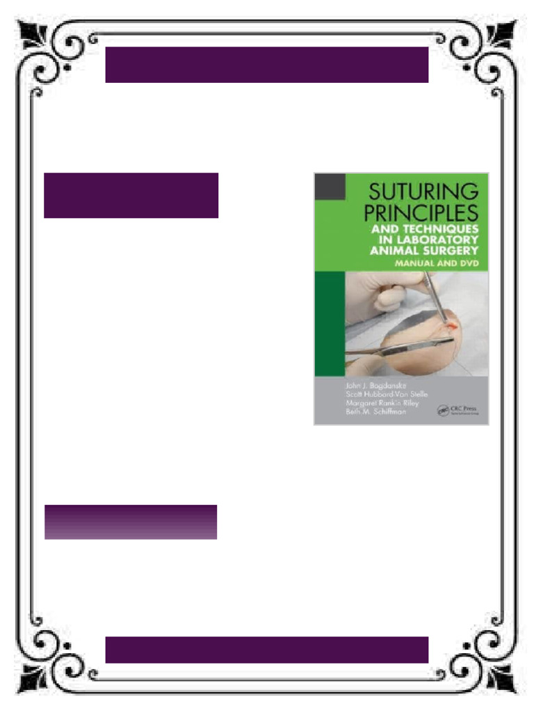 Suturing Principles and Techniques in Laboratory Animal Surgery Manual ...