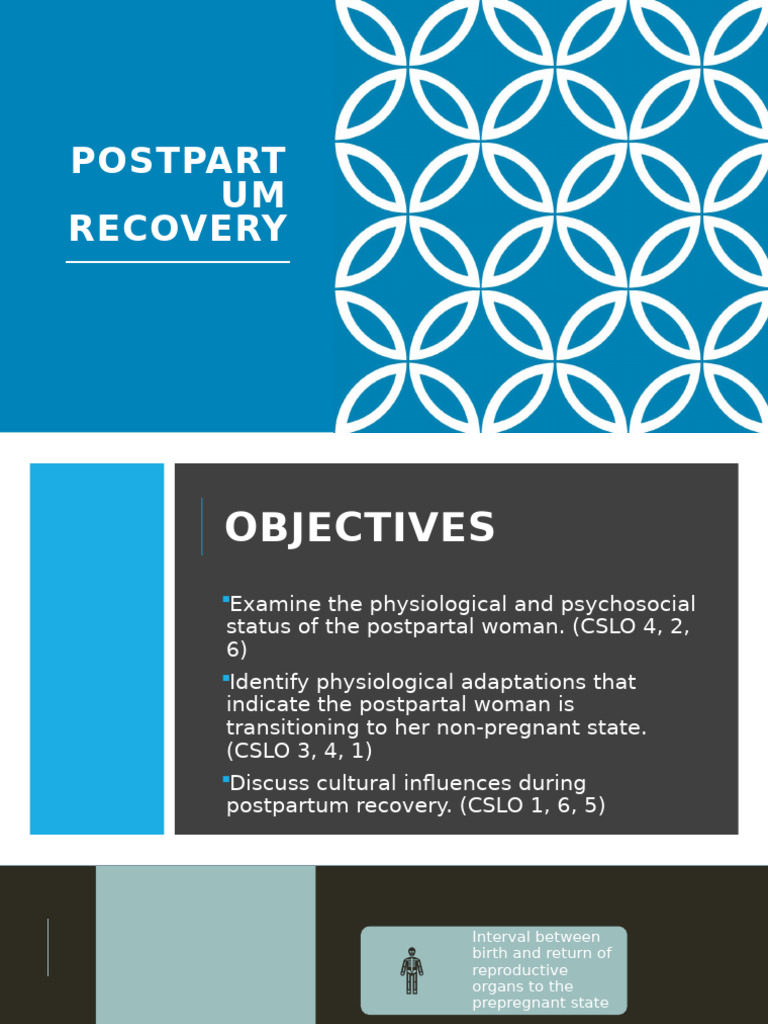 Unit 4 Postpartum Part I (Recovery) | PDF | Postpartum Period | Uterus