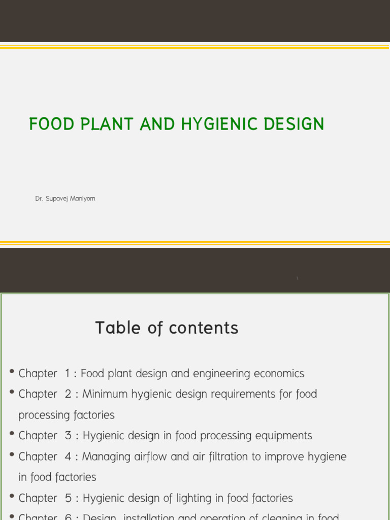Food Plant and Hygenic Design | PDF | Depreciation | Net Present Value
