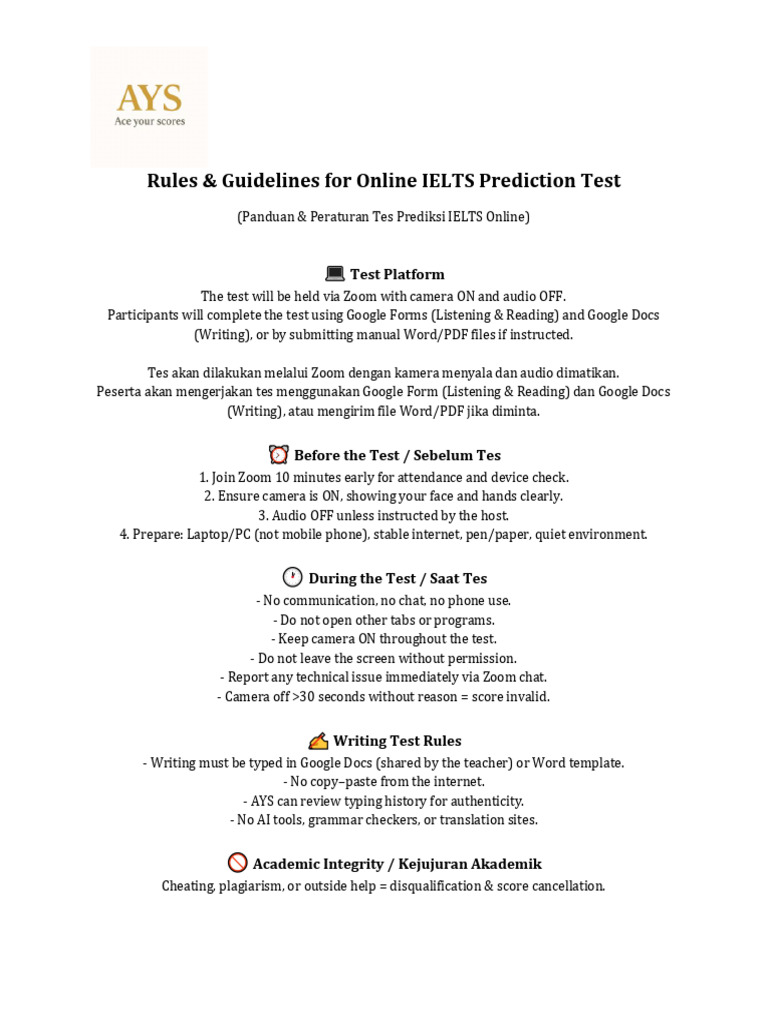 AYS Rules and Guidelines IELTS Prediction Test Zoo - 251112 - 125831 ...