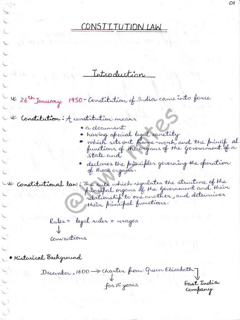 Constitution Notes | PDF