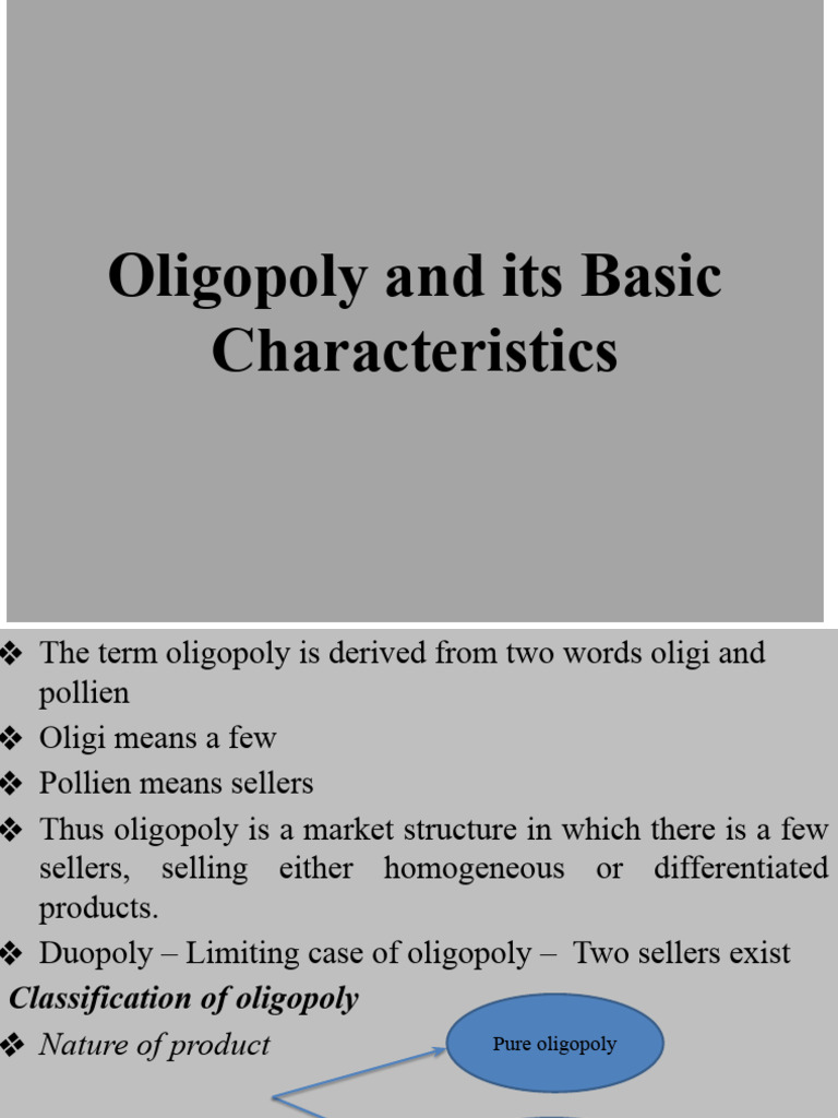 Understanding Oligopoly Characteristics | PDF