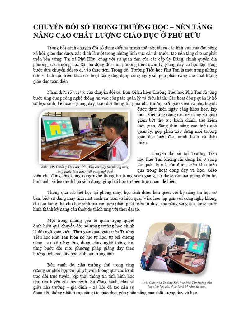 Chuyen Doi So Trong Truong Hoc - Nen Tang Nang Cao Chat Luong Giao Duc ...