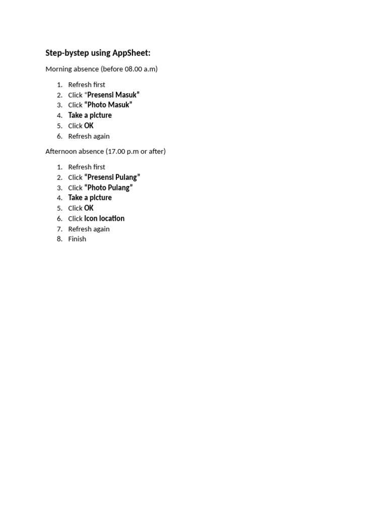 AppSheet Absence Reporting Guide | PDF