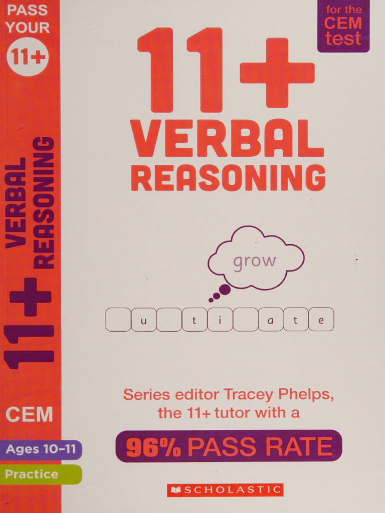 11+ Verbal Reasoning Practice and Assessment for the CEM Test. Ages 10 ...