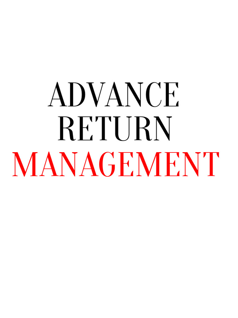 Advanced Return Management in S/4 HANA | PDF | Logistics | Stocks