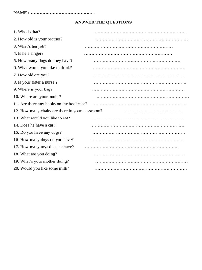 Family and Classroom Questions Guide | PDF