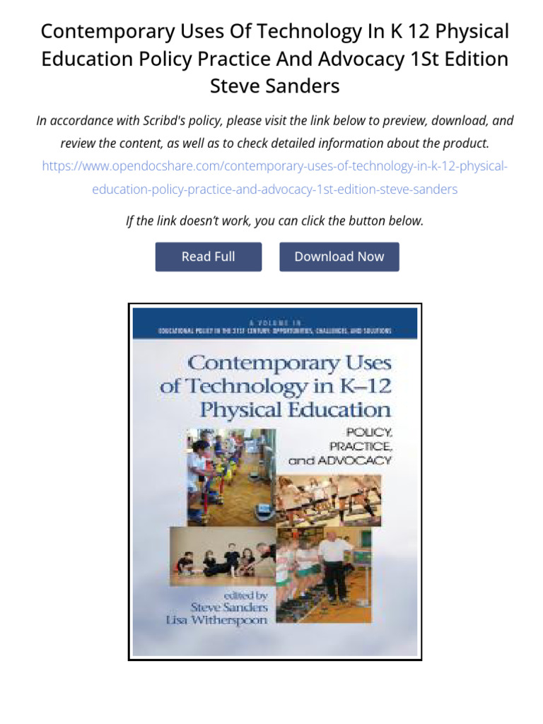Contemporary Uses of Technology in K 12 Physical Education Policy ...