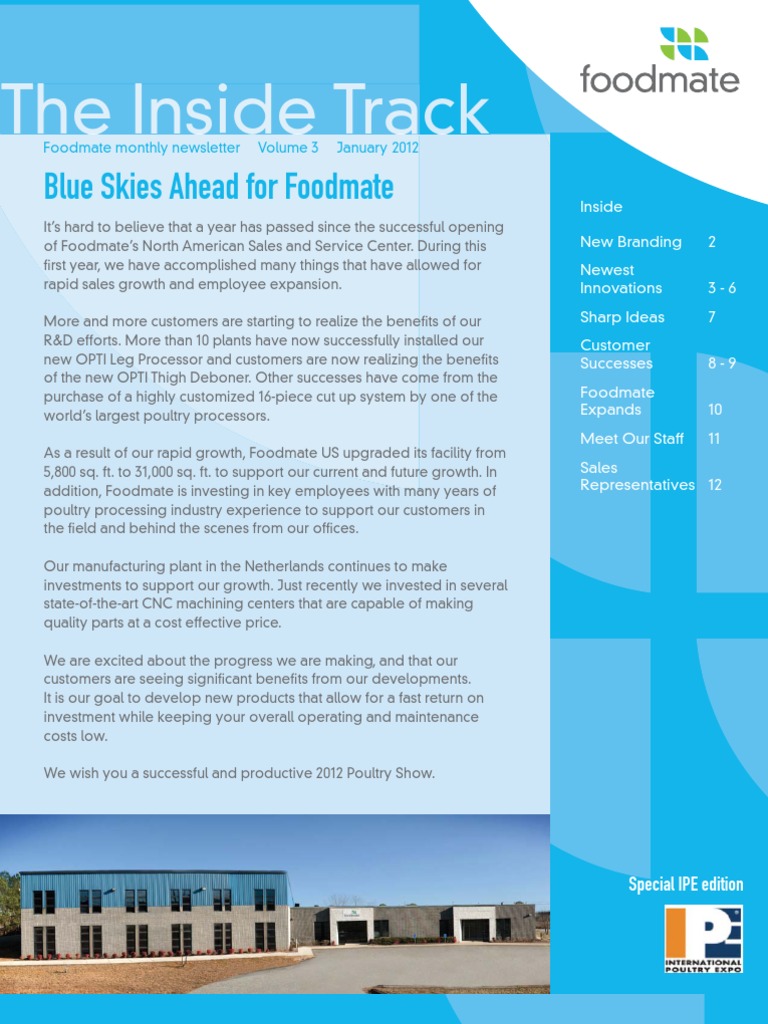Foodmate's Growth and Innovations 2012 | PDF | Logos | Innovation