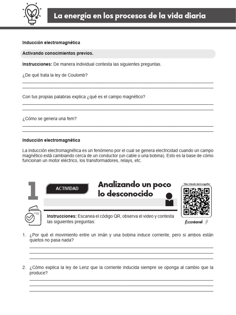 Energia Guia Actividades Alumnos p11 | PDF | Motor eléctrico ...