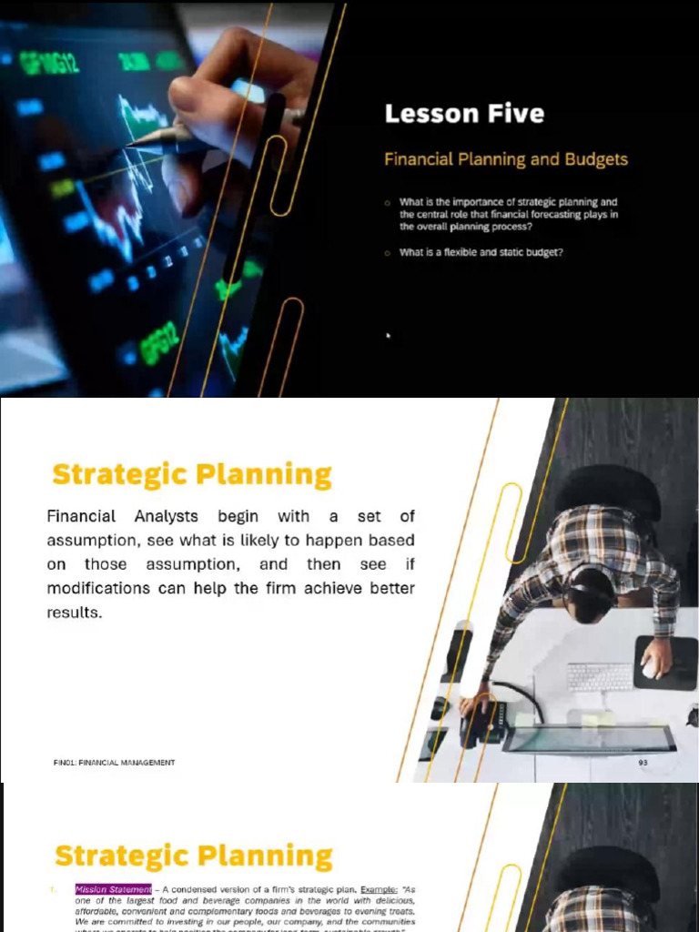 Lesson 5 Financial Planning and Budgets | PDF