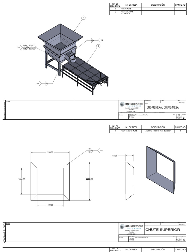 Chute General - Mesa Inspección | PDF
