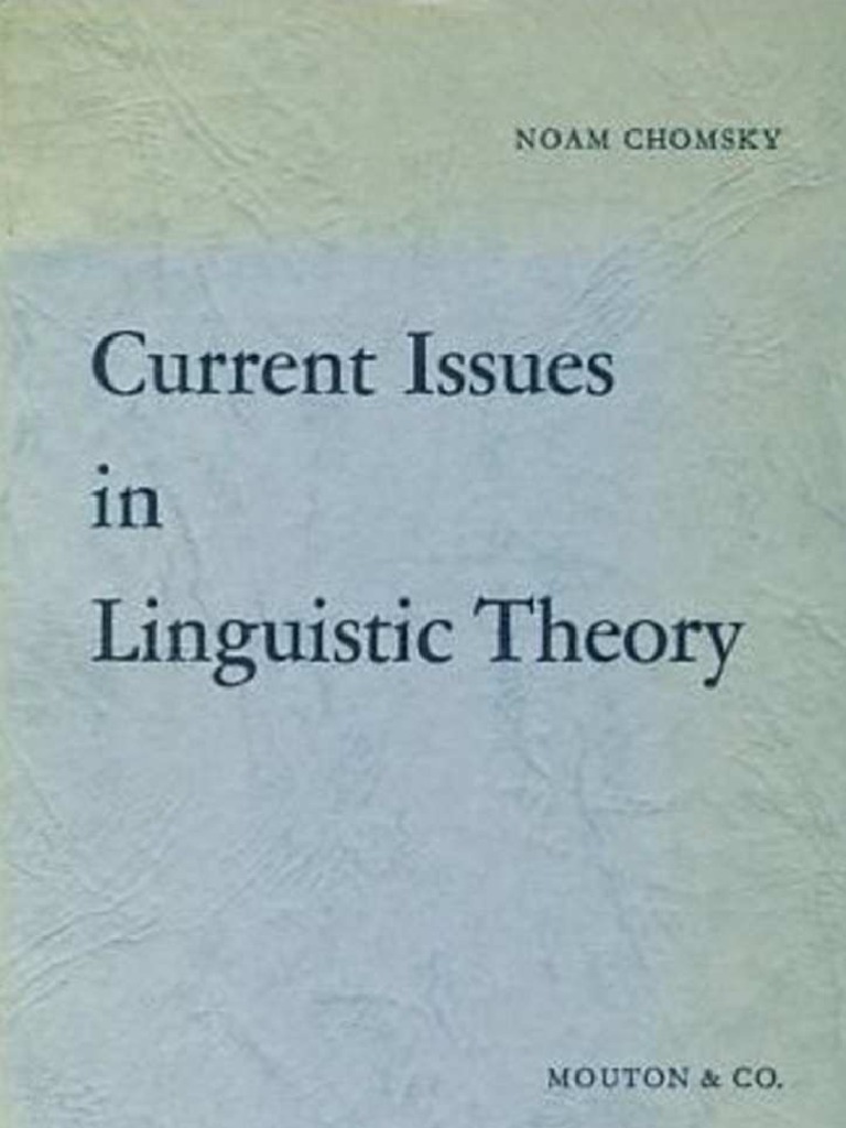 Current Issues In Linguistic Theory 5th Printing Janua Linguarum Series