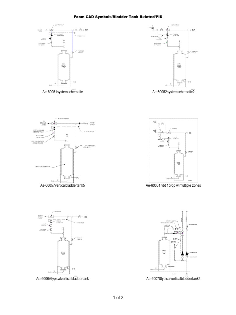 Foam CAD Symbols for Bladder Tanks | PDF
