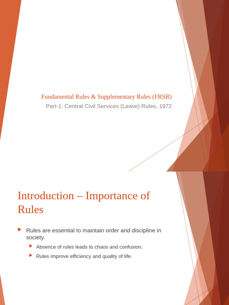Central Civil Services Leave Rules Guide | PDF | Parental Leave ...