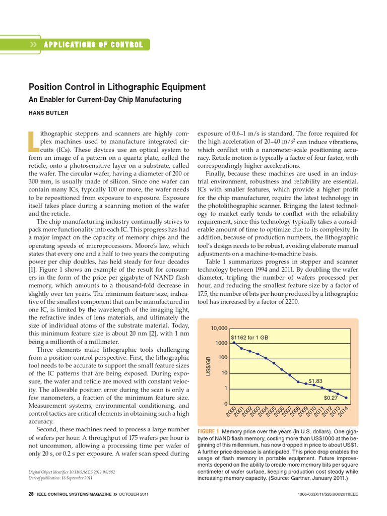Position Control in Lithographic Equipment | PDF | Semiconductor Device ...