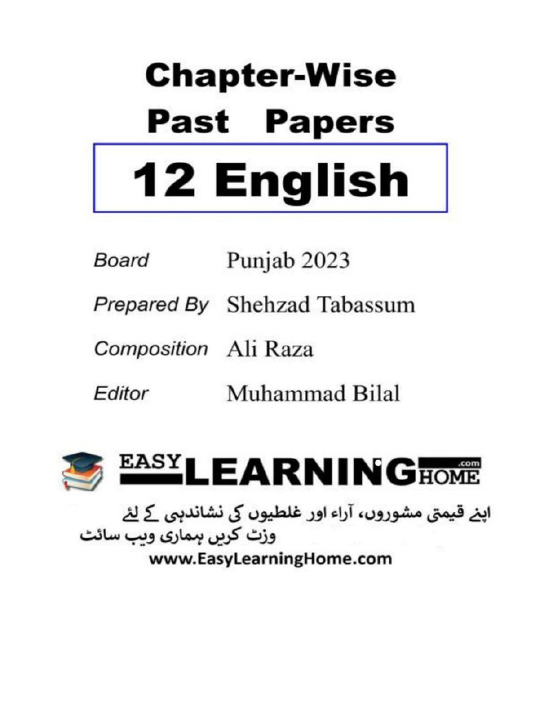 2nd Year English Chapter Wise Past Papers | PDF