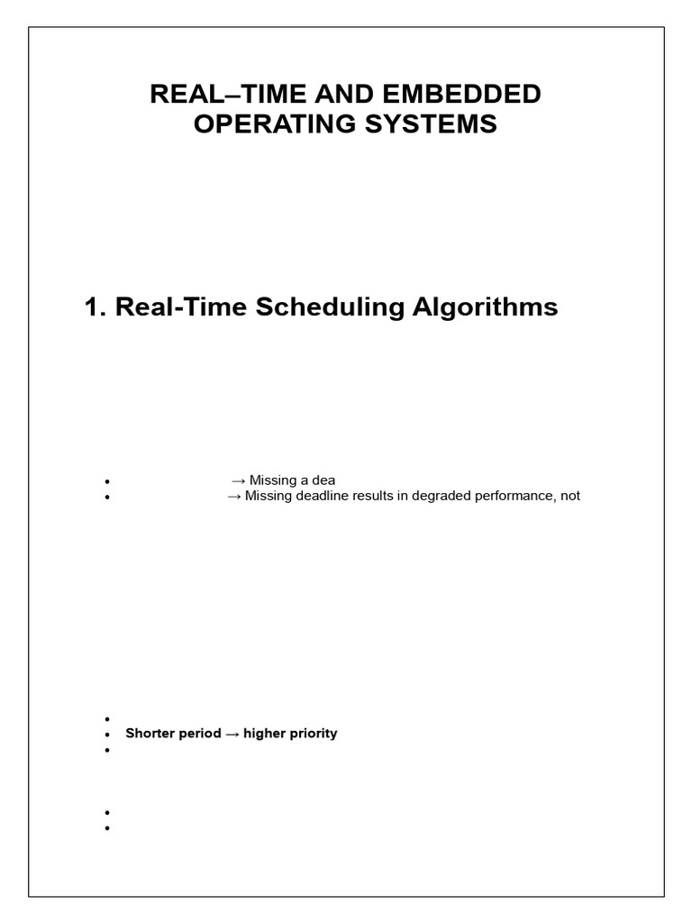 Real-Time and Embedded Operating Systems | PDF | Scheduling (Computing ...
