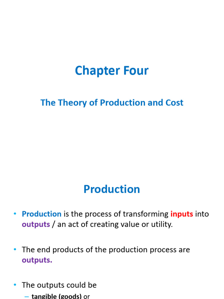 Chapter 4 2025.6. Student | PDF | Production Function | Production And ...