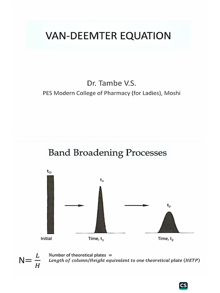 Van Deemter Equation | PDF