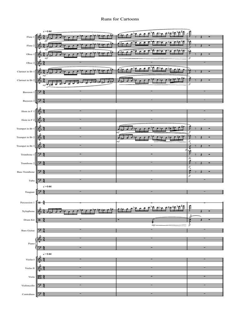 4b) Runs For Cartoons Copy - Full Score | PDF